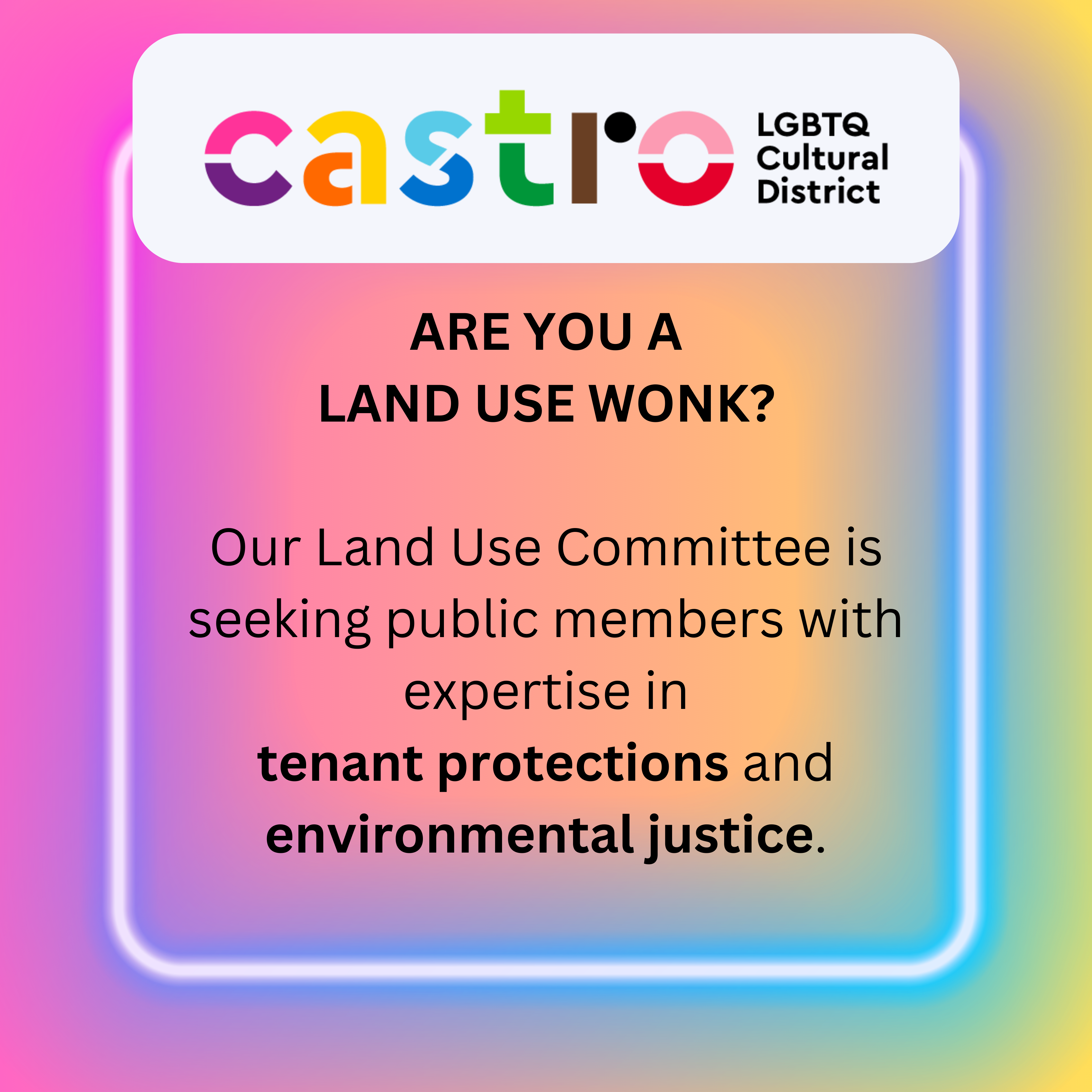 Are you a land use wonk? – Castro LGBTQ Cultural District